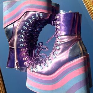 Dolls Kill | Shoes | Sugar Thrillz Cotton Candy Traitor Boots | Poshmark